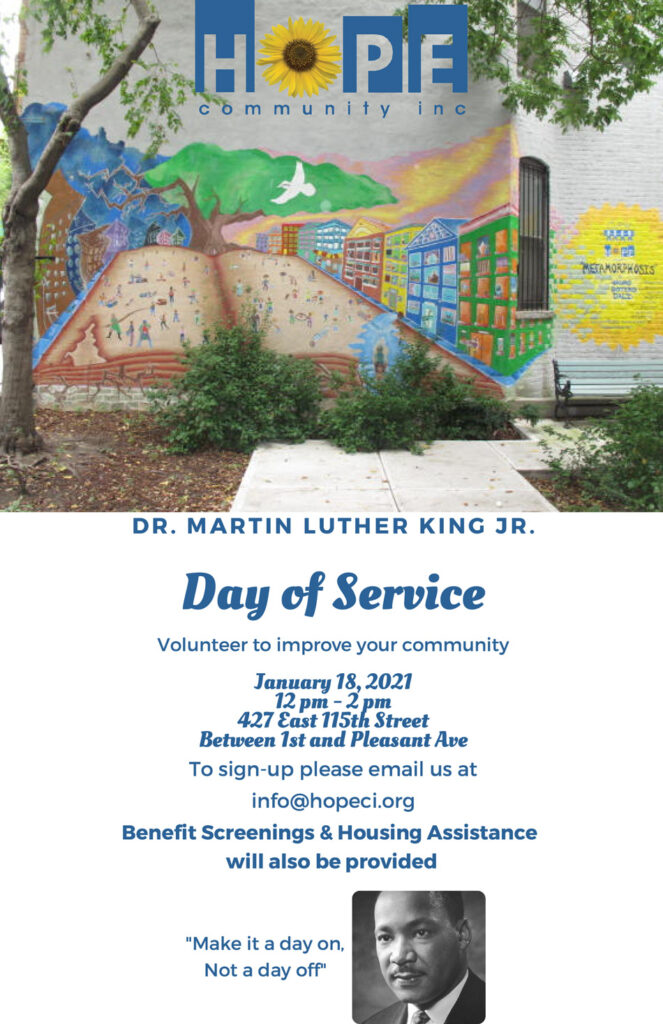 MLK Day of Service - Hope Community Inc